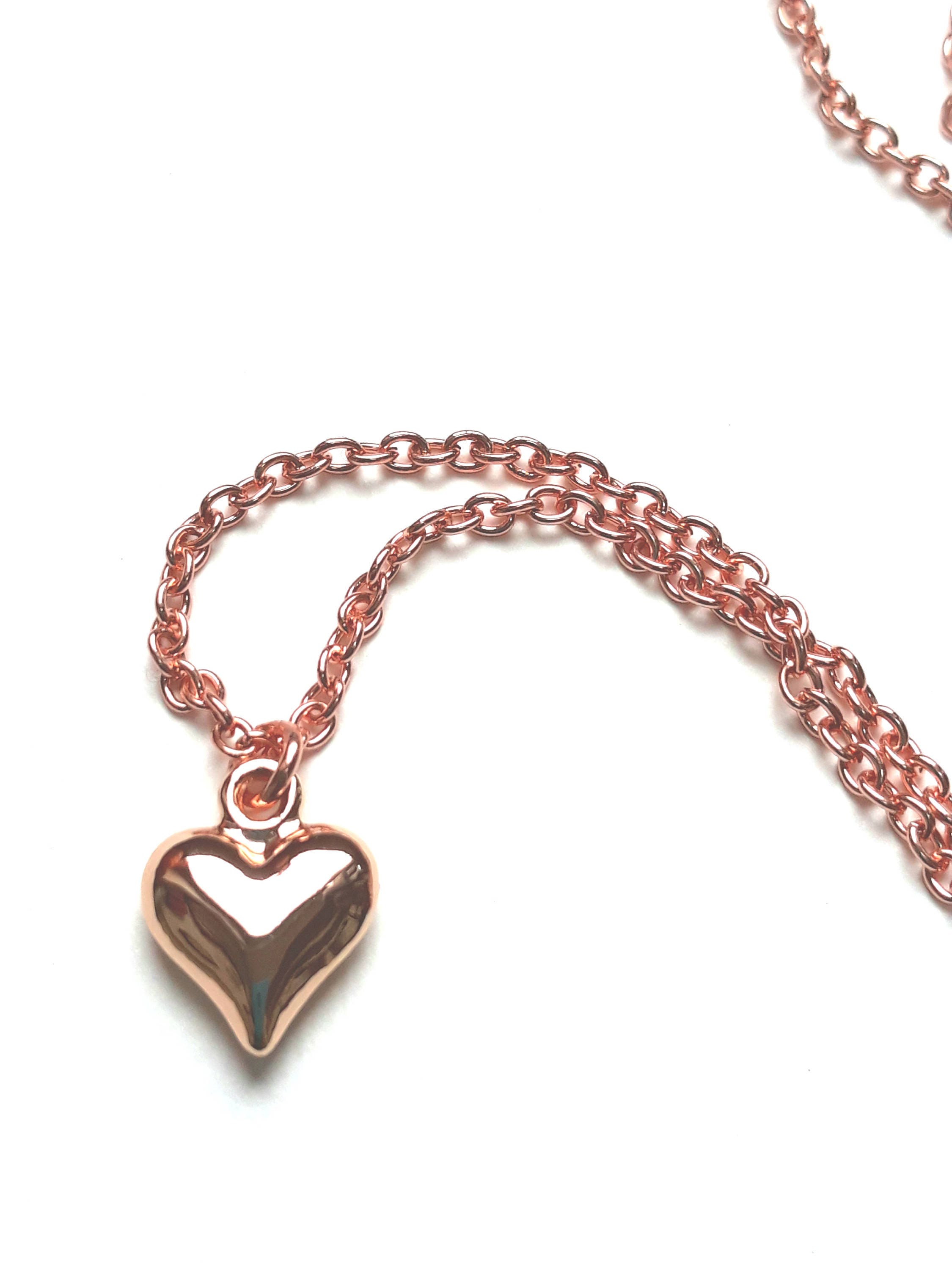 Heart Pendant, Rose Gold Necklace, Love Heart Jewellery, Mother's Day ...