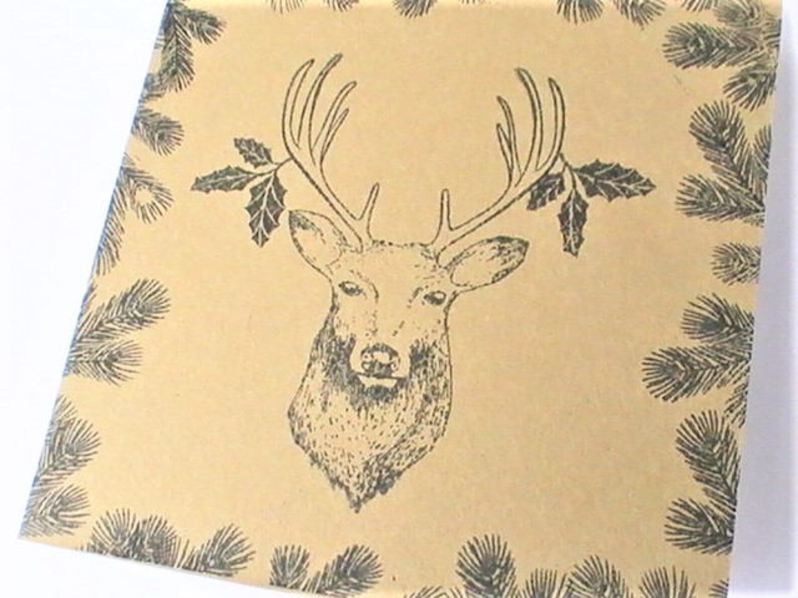 Stag Christmas Card, Boyfriend Card, Rustic Holiday Card, Animal Card ...
