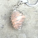 Moonstone Keychain, Spiral Cage Peach Gemstone Keyring, or Quartz ...