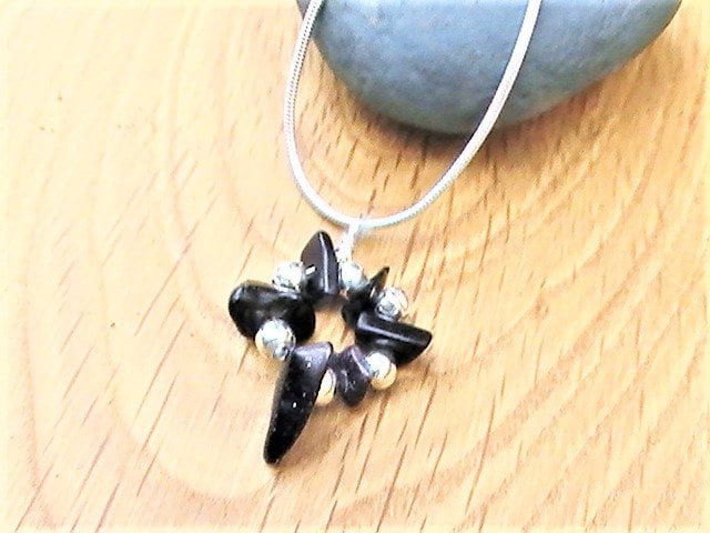 Gothic Necklace Goldstone Jewellery Dark Blue and Silver - Etsy