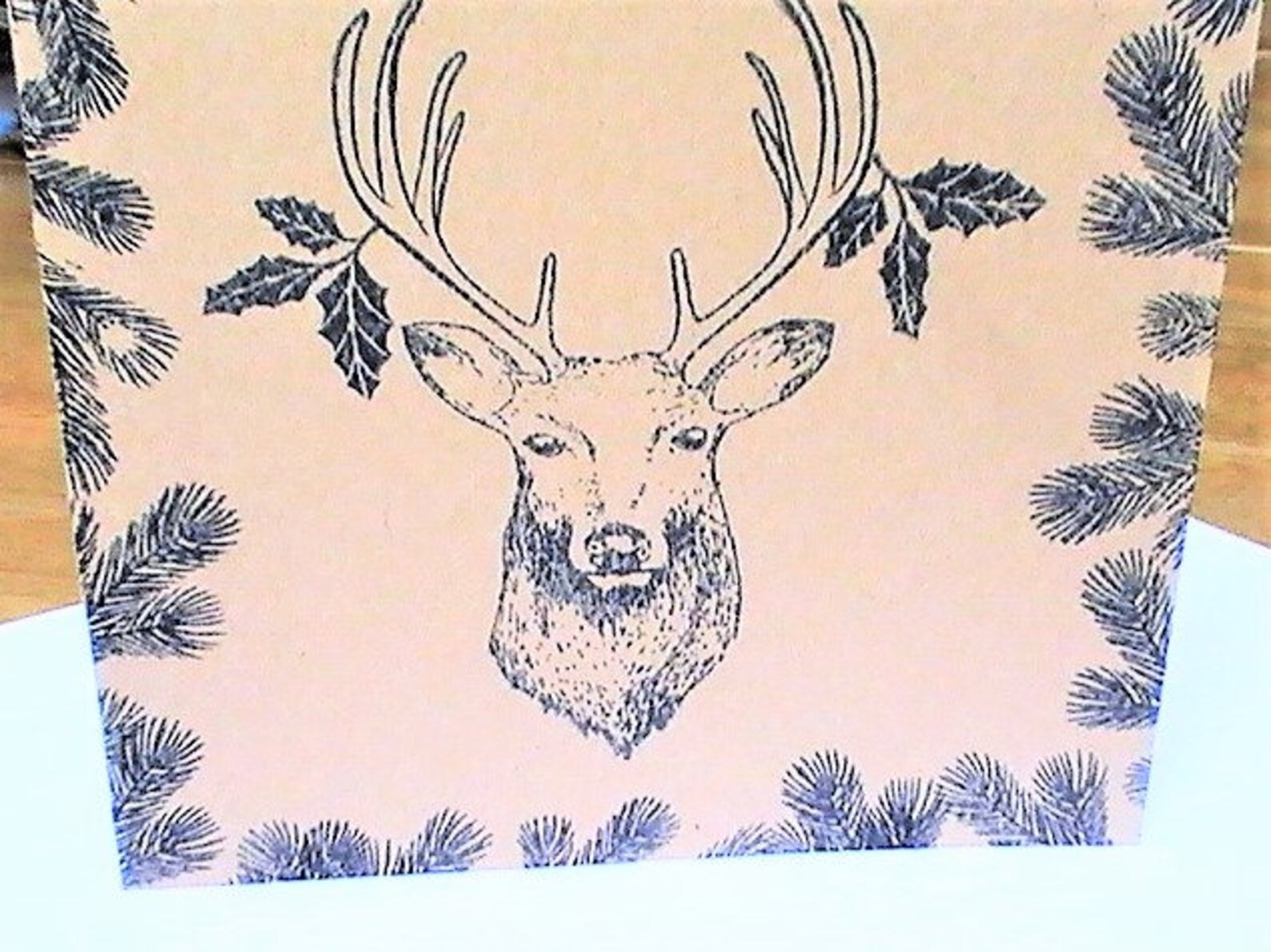 Stag Christmas Card, Boyfriend Card, Rustic Holiday Card, Animal Card ...