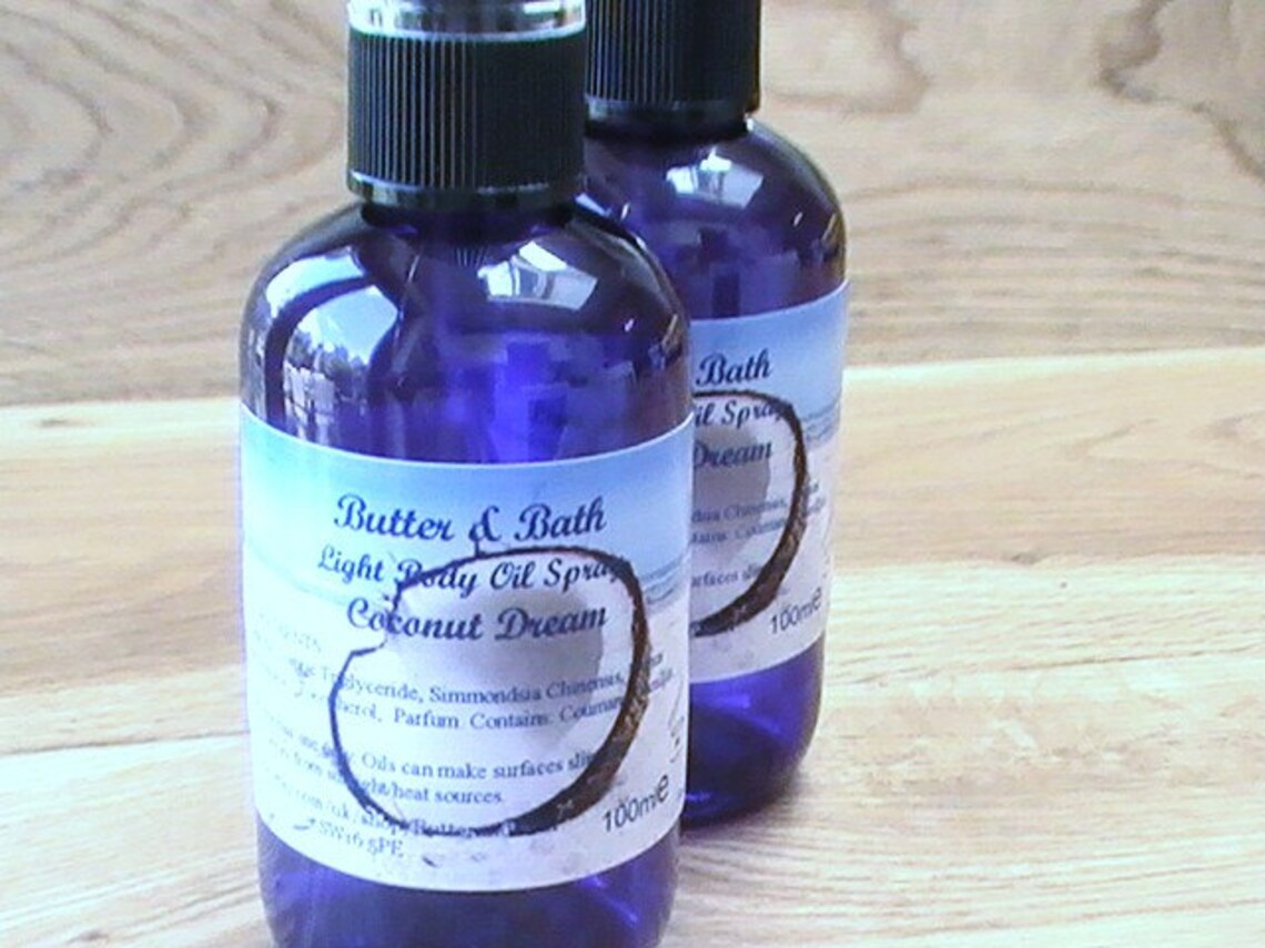 Coconut Body Oil Spray, Light Body Oil With Coconut Scent, Vegan Body ...