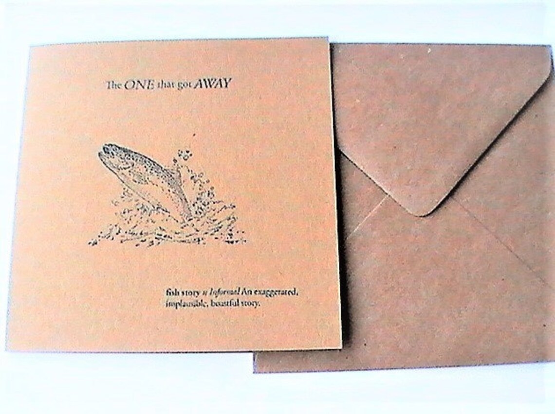 Handmade Greeting Card, Fishing Card, Gift for Fishermen, Funny Card ...