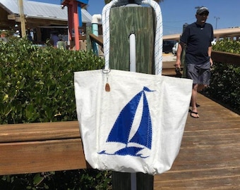SailAgainBags handmade sea bag with Fishing Boat Recycled | Etsy
