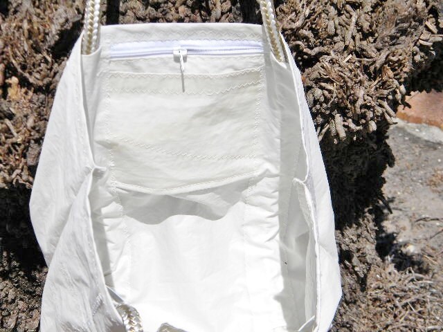 Sailagainbags Handmade Sea Bag With Fishing Boat, Recycled Sail Cloth ...