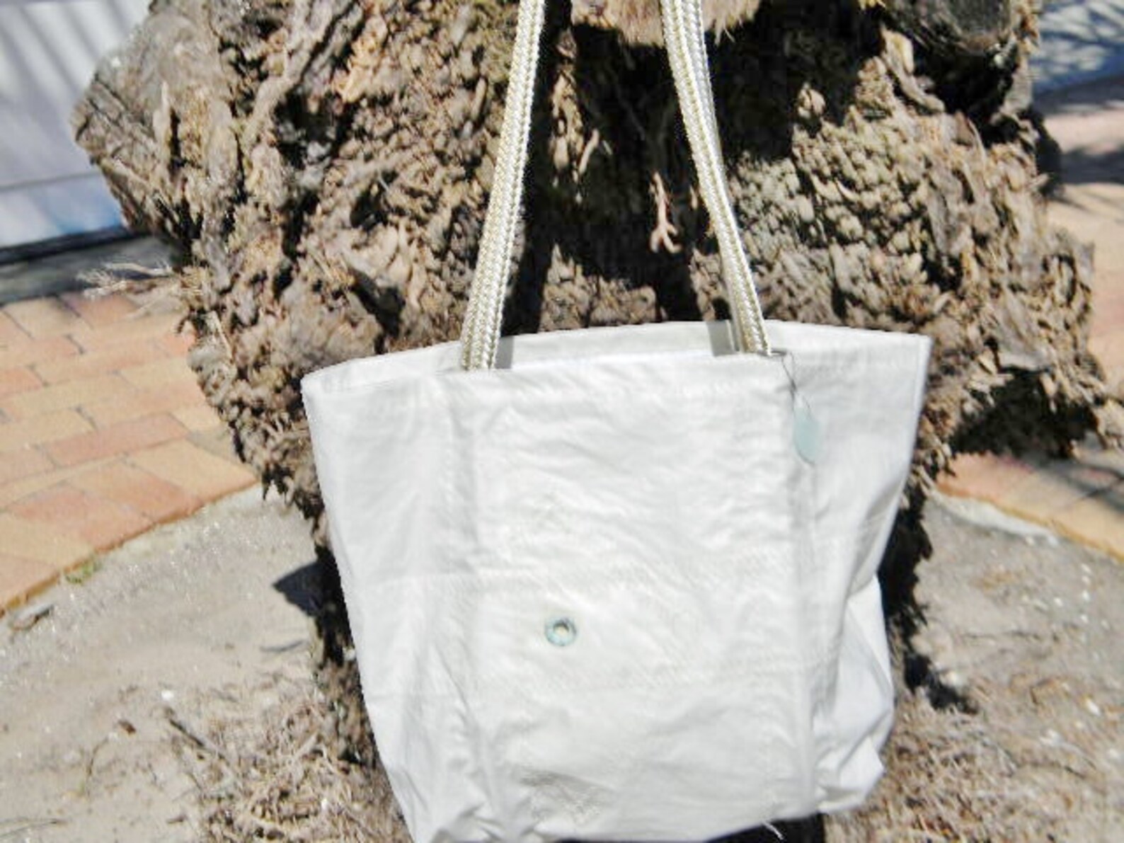 Sailagainbags Handmade Sea Bag With Fishing Boat, Recycled Sail Cloth ...