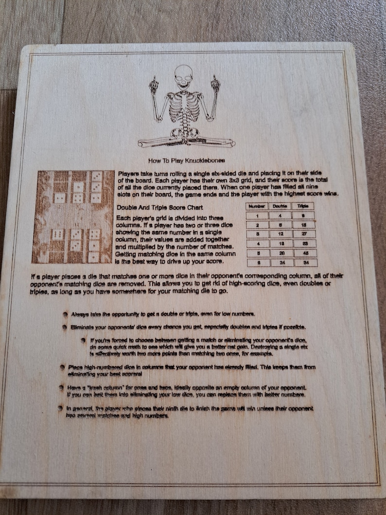 Knuckle Bones Game (digital Files) - Etsy