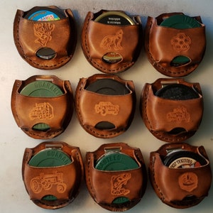 Snuff Can Holder, Leather W/holster Clip - Etsy