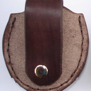 Snuff Can Holder, 2-tone Brown Leather, W/safety Strap - Etsy