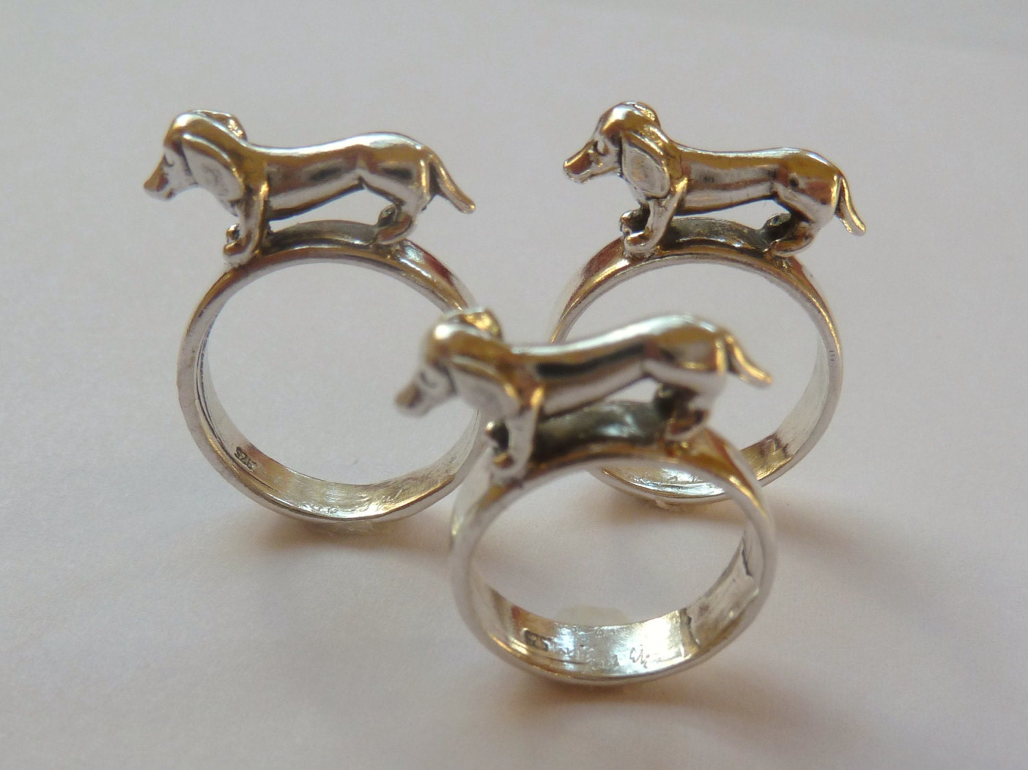 Dachshund-ring-dachshund Ring-dog-dog Ring-3-dimensional-sterling ...