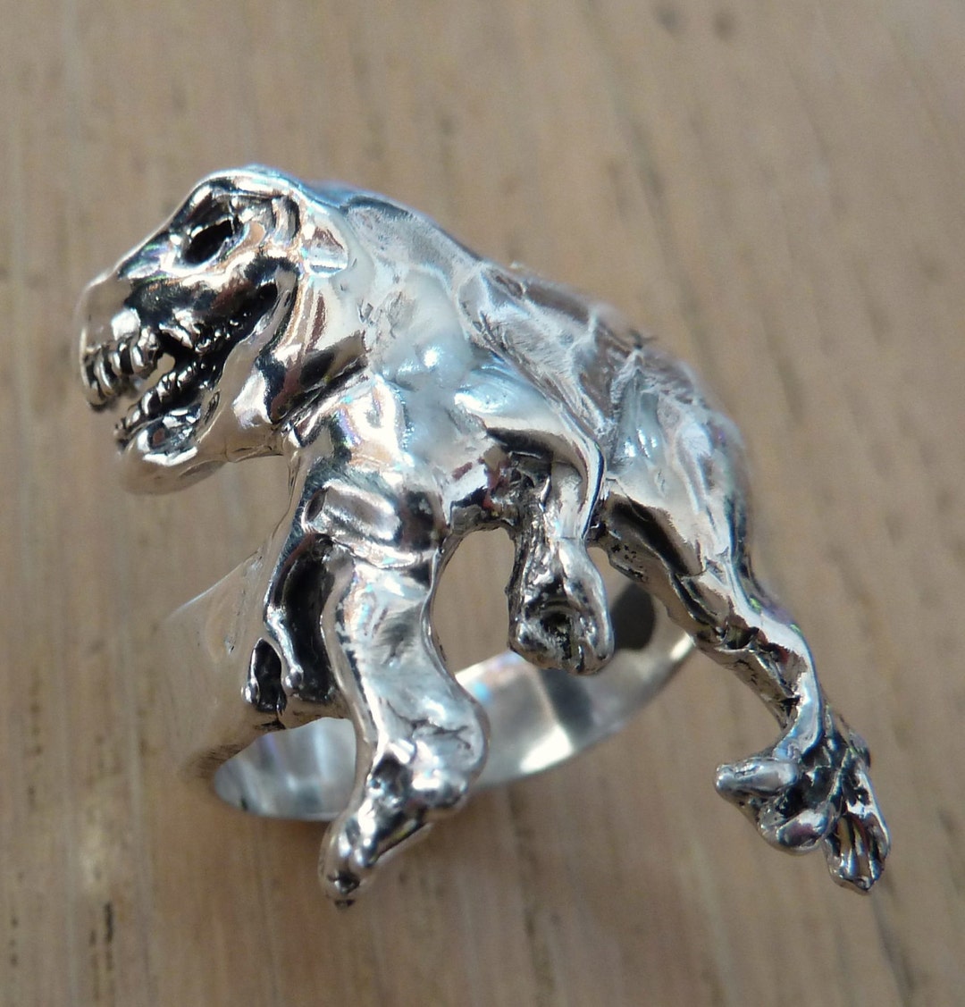 Sterling Silver Tyrannosaurus Rex Dinosaur Ring - Etsy