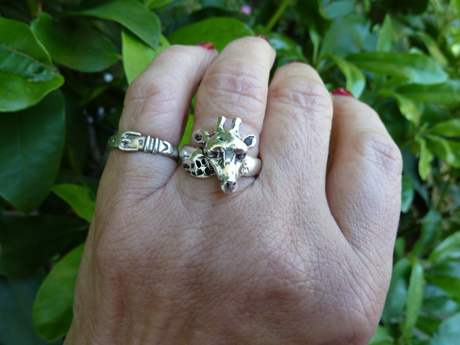 Sterling Silver Giraffe Ring - Etsy