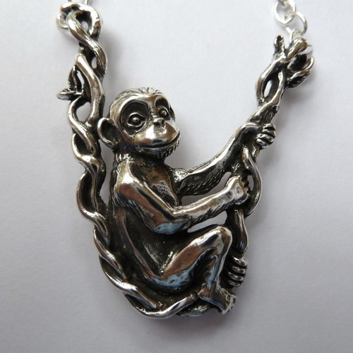 Sterling Silver Chimpanzee Ring Monkey Ring Silver Ring - Etsy