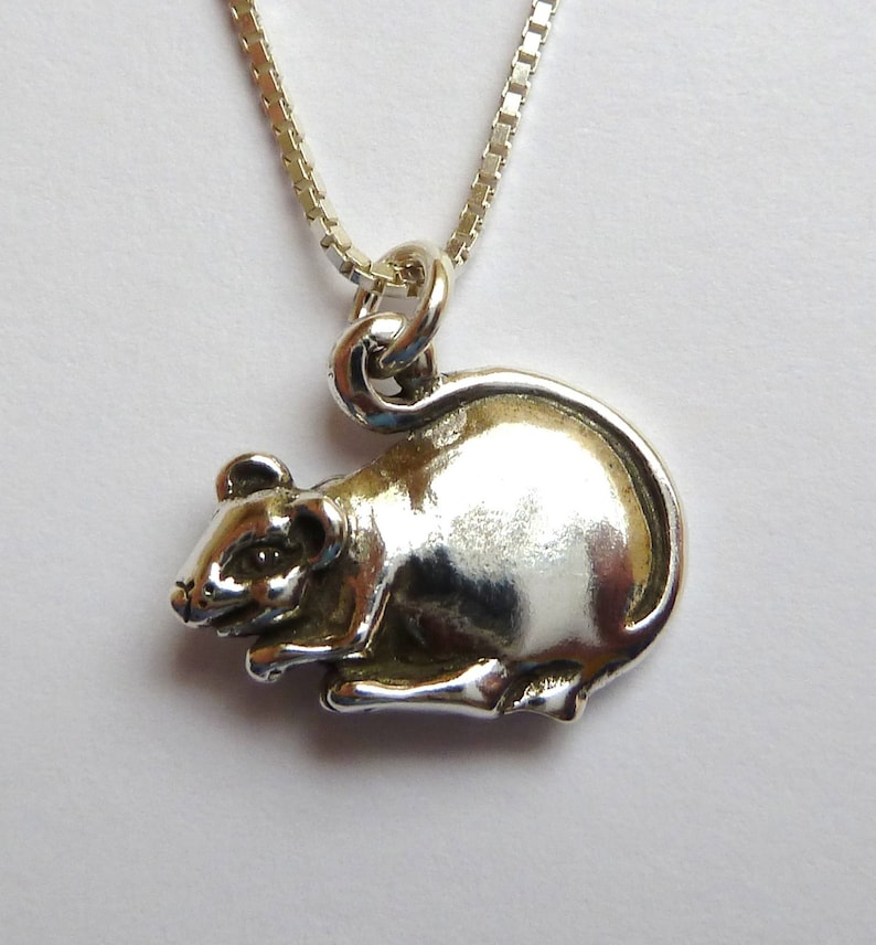 Sterling Silver Rat Necklace - Etsy