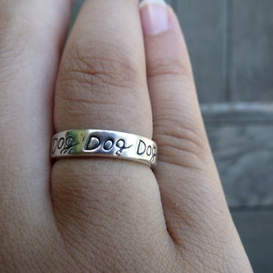 Sterling Silver Dog Dog Dog Ring - Etsy