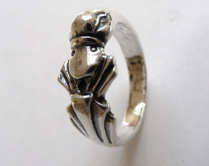 Sterling Silver Duck Ring - Etsy