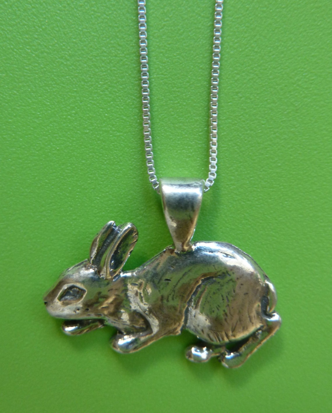 Sterling Silver-rabbit Necklace-bunny Necklace-belgian Hare Necklace ...