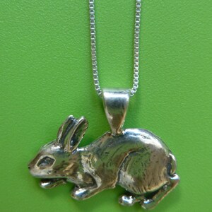 Sterling Silver-rabbit Necklace-bunny Necklace-belgian Hare Necklace ...