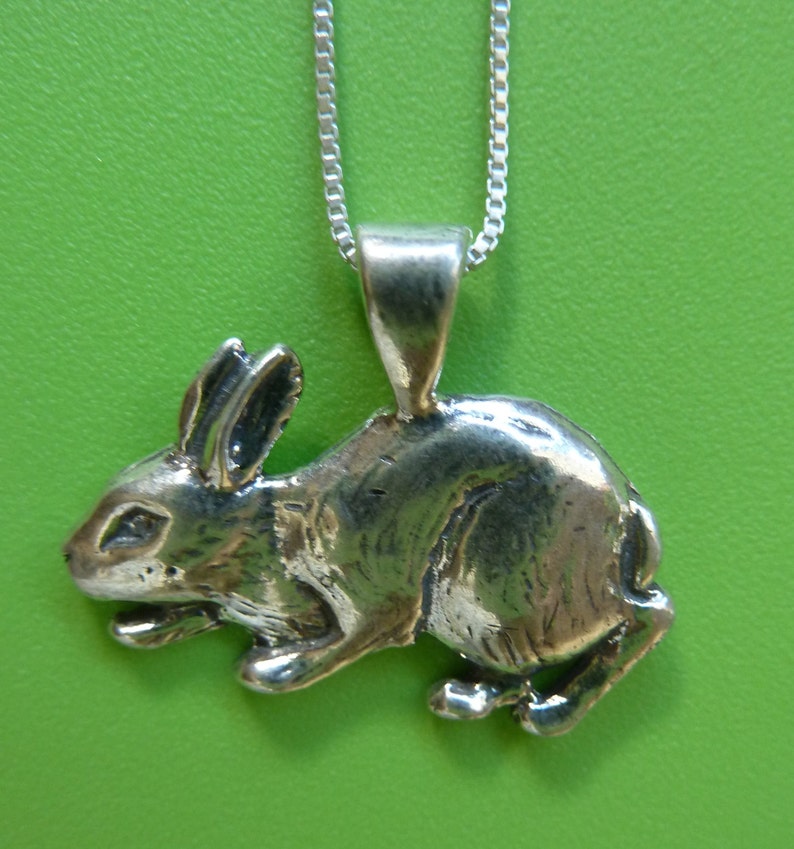 Sterling Silver-rabbit Necklace-bunny Necklace-belgian Hare Necklace ...