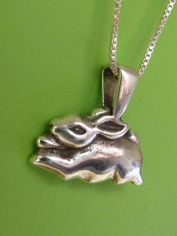 Sterling Silver Rabbit Necklace-bunny Rabbit Necklace-rabbit | Etsy