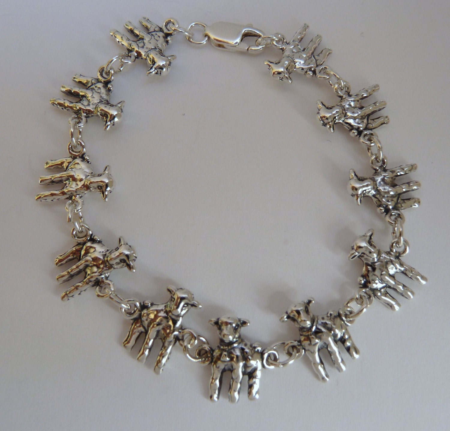 Sterling Silver Lamb/sheep Bracelet - Etsy
