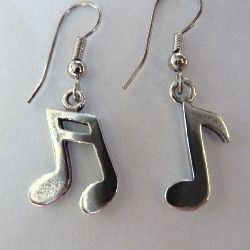 Music Note Earrings - Etsy