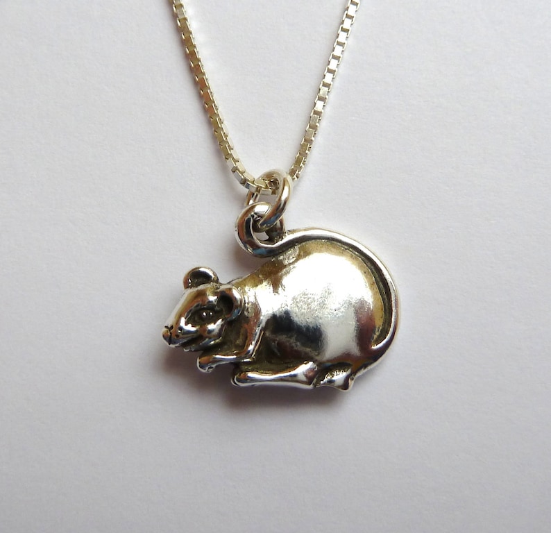 Sterling Silver Rat Necklace - Etsy