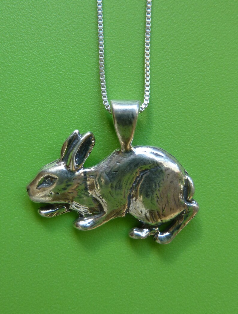 Sterling Silver-rabbit Necklace-bunny Necklace-belgian Hare Necklace ...