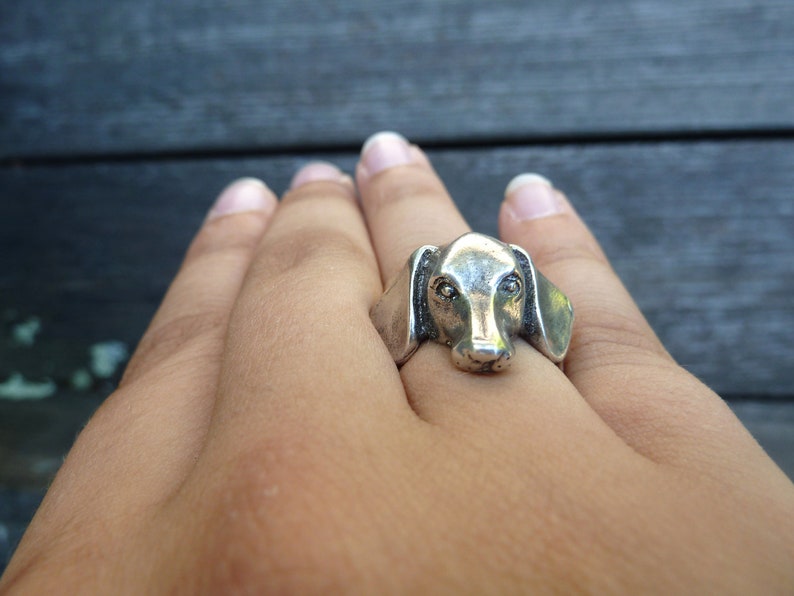 Dachshund Head Ring-dog Jewelry-dog Ring-canine Jewelry-dog Lover ...