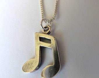 Eighth Note Necklace | Etsy