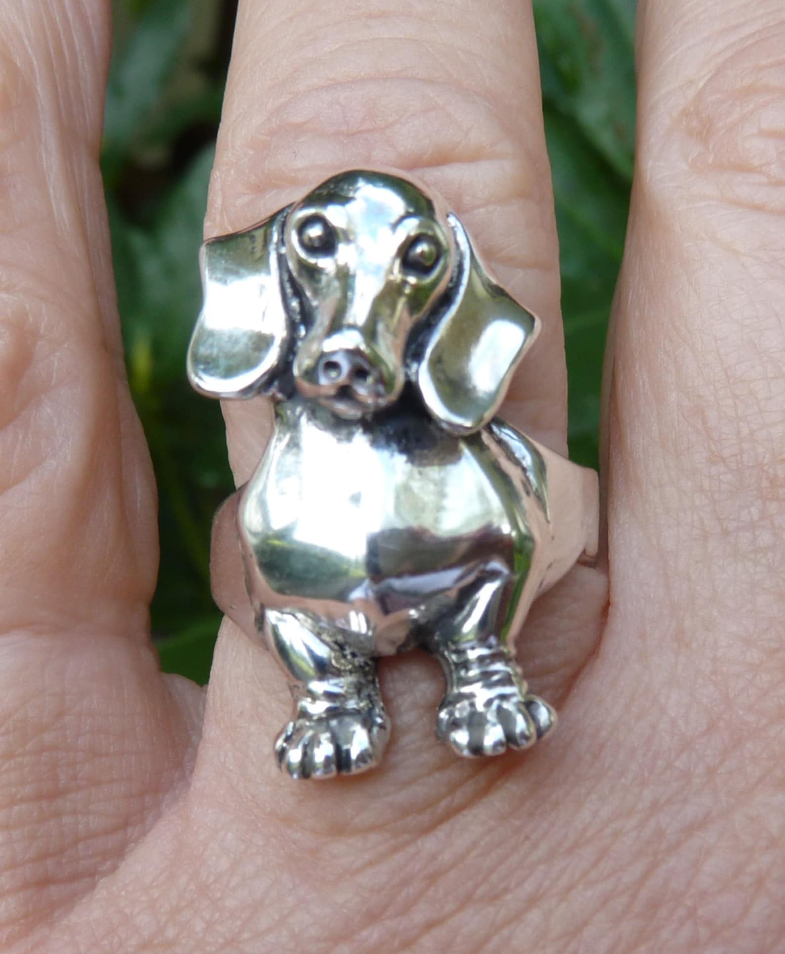 Dachshund Dog Ringdog Jewelry-front End of Dachshund - Etsy Canada