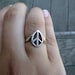 Sterling Silver Peace Sign Ring - Etsy