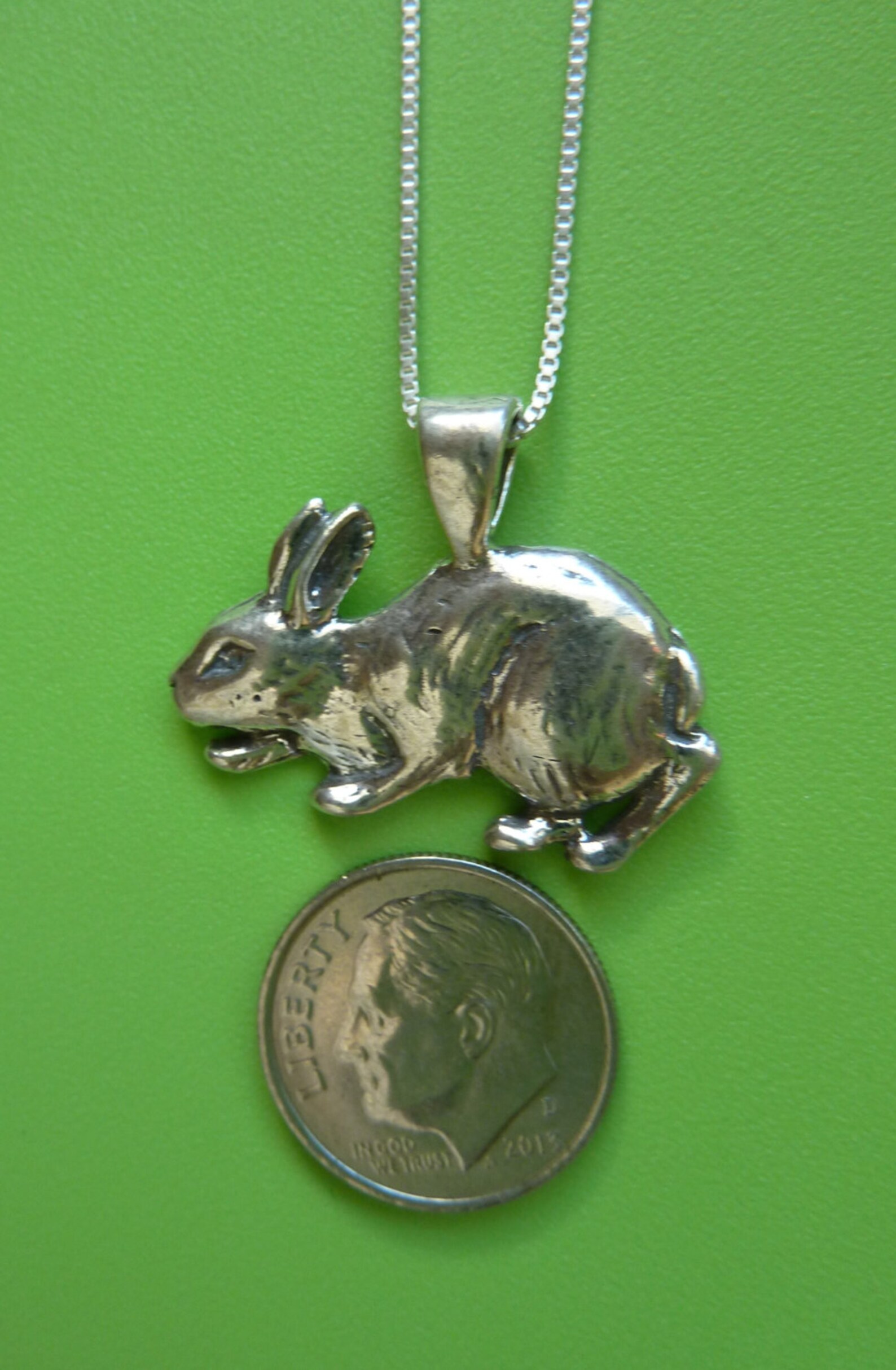 Sterling Silver-rabbit Necklace-bunny Necklace-belgian Hare Necklace ...