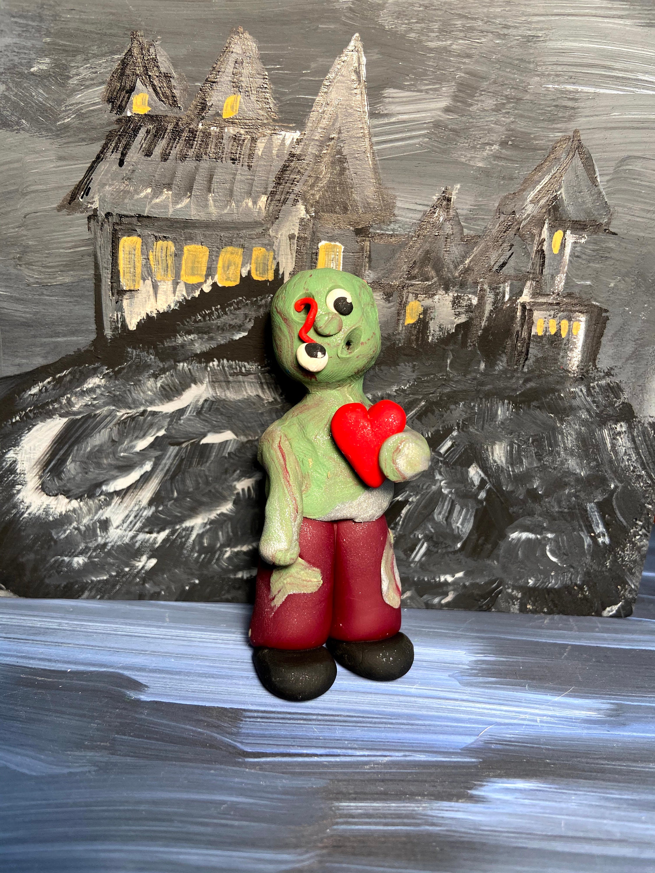 Mark the Zombie Clay Figurine - Etsy