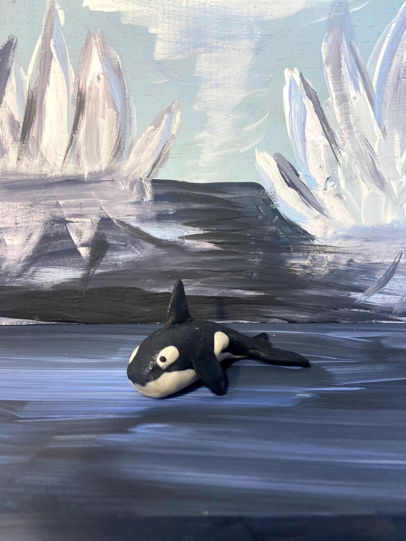 Harry the Orca Whale Clay Figurine - Etsy