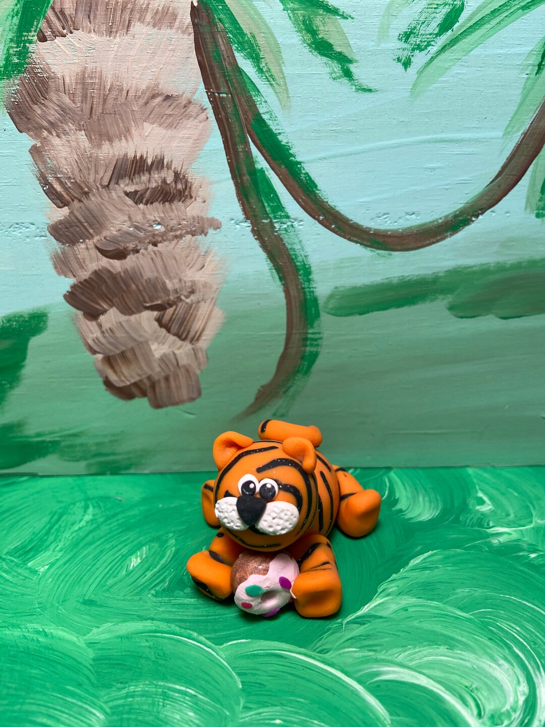 Fred the Tiger Clay Figurine - Etsy