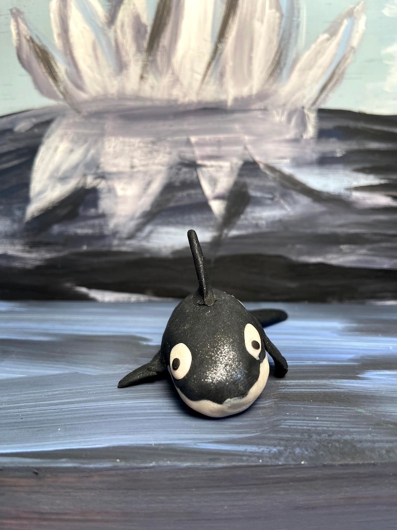 Harry the Orca Whale Clay Figurine - Etsy
