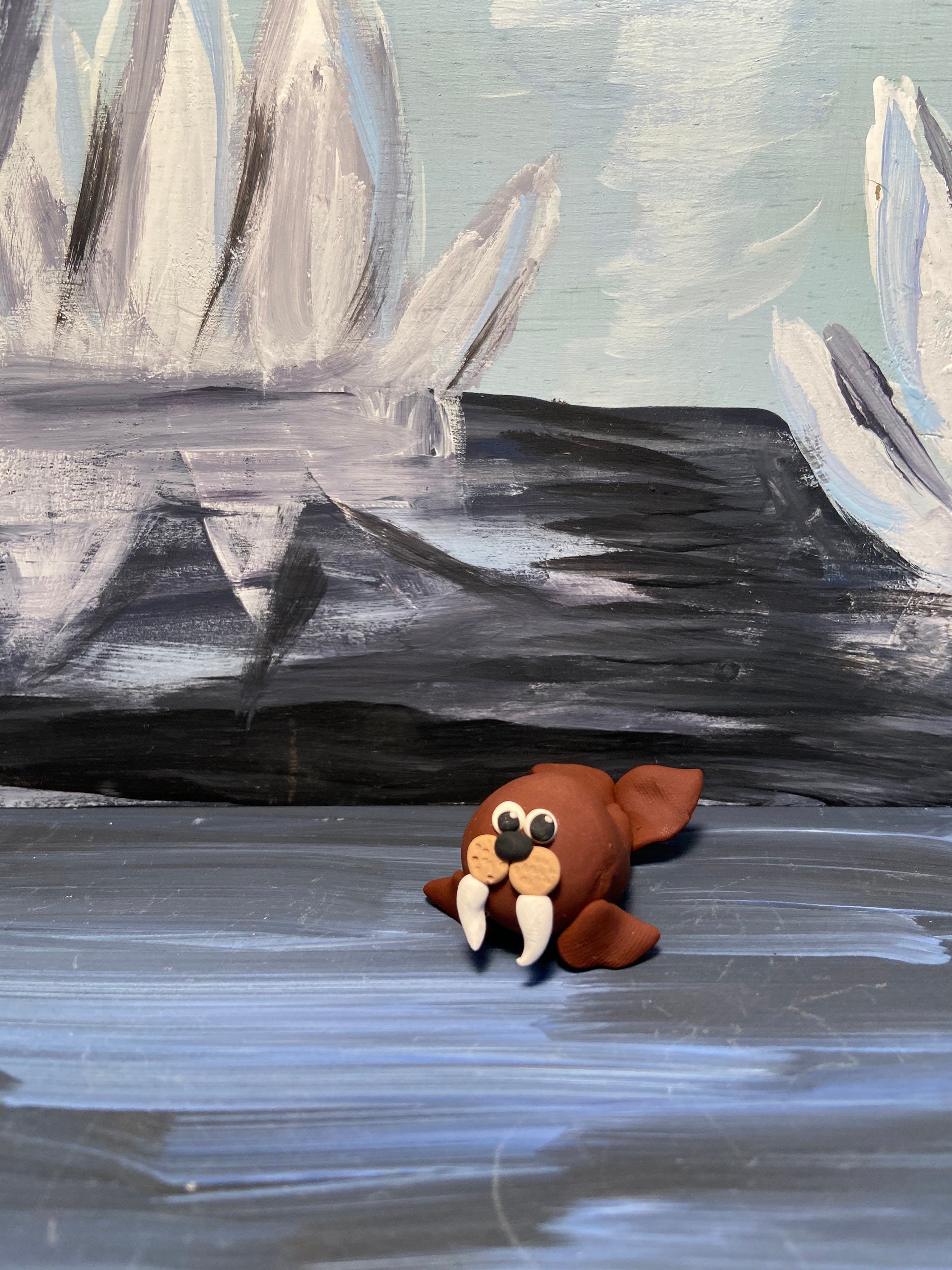 Wendell the Walrus Clay Figurine - Etsy UK