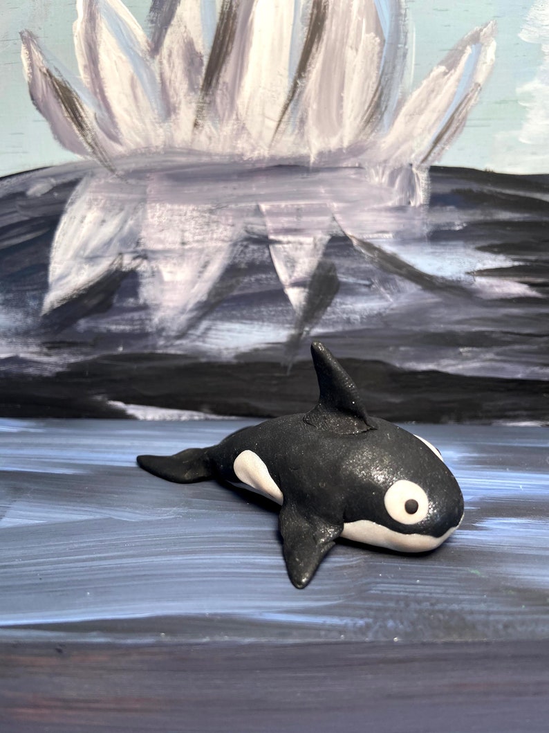 Harry the Orca Whale Clay Figurine | Etsy