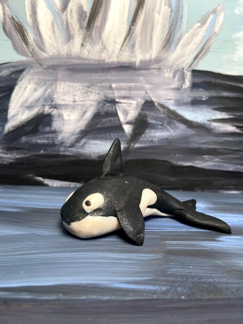 Harry the Orca Whale Clay Figurine | Etsy