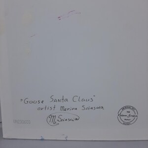 Goose Santa Claus Original Acrylic on a Canvas Board Fantasy Whimsical ...