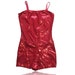 90s Red Sequin Shiny Romper / Playsuit // Size XS / Small // Fina Made ...