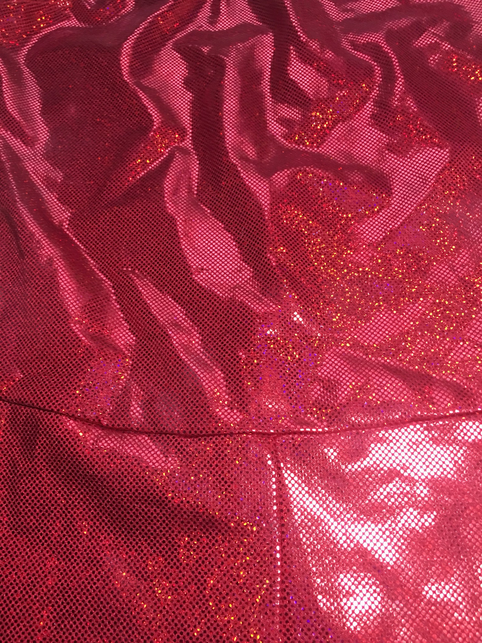 90s Red Sequin Shiny Romper / Playsuit // Size XS / Small // Fina Made ...