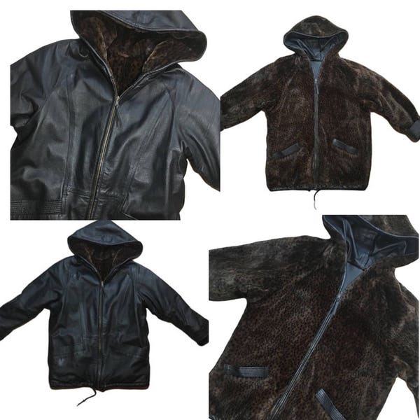 Leather Jacket With Fur Inside - Etsy