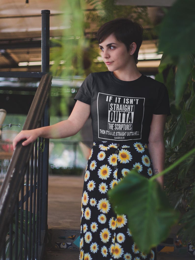 Straight Outta Faith-inspired Unisex Tee, Isaiah 8:20 T-shirt, Christian Streetstyle Shirt ...