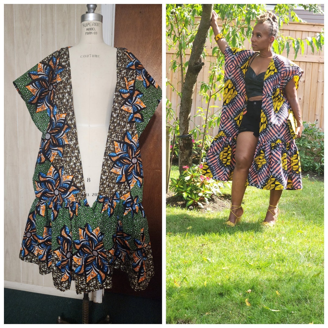 Funika Duster, African Print Duster, African Print Kimono, African ...