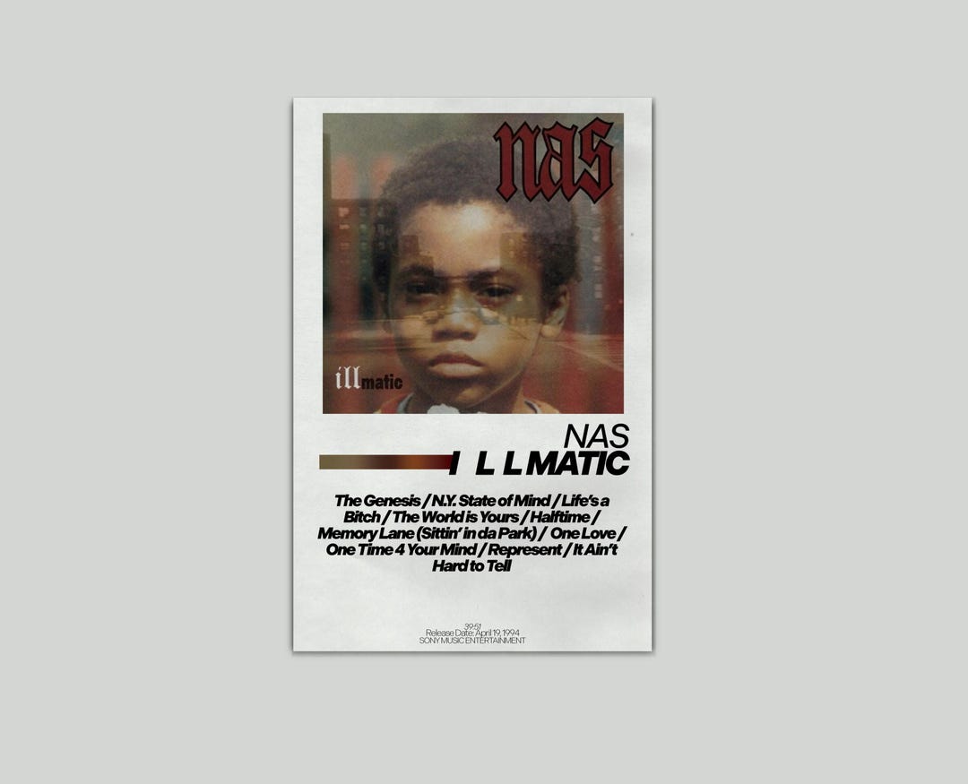 Nas 'illmatic' Album Wall Poster, Album Poster, Music Wall Art, Digital ...