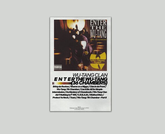 Wu Tang Poster Wu Tang Poster 11 X 17 Inches Concert 25th YB 36