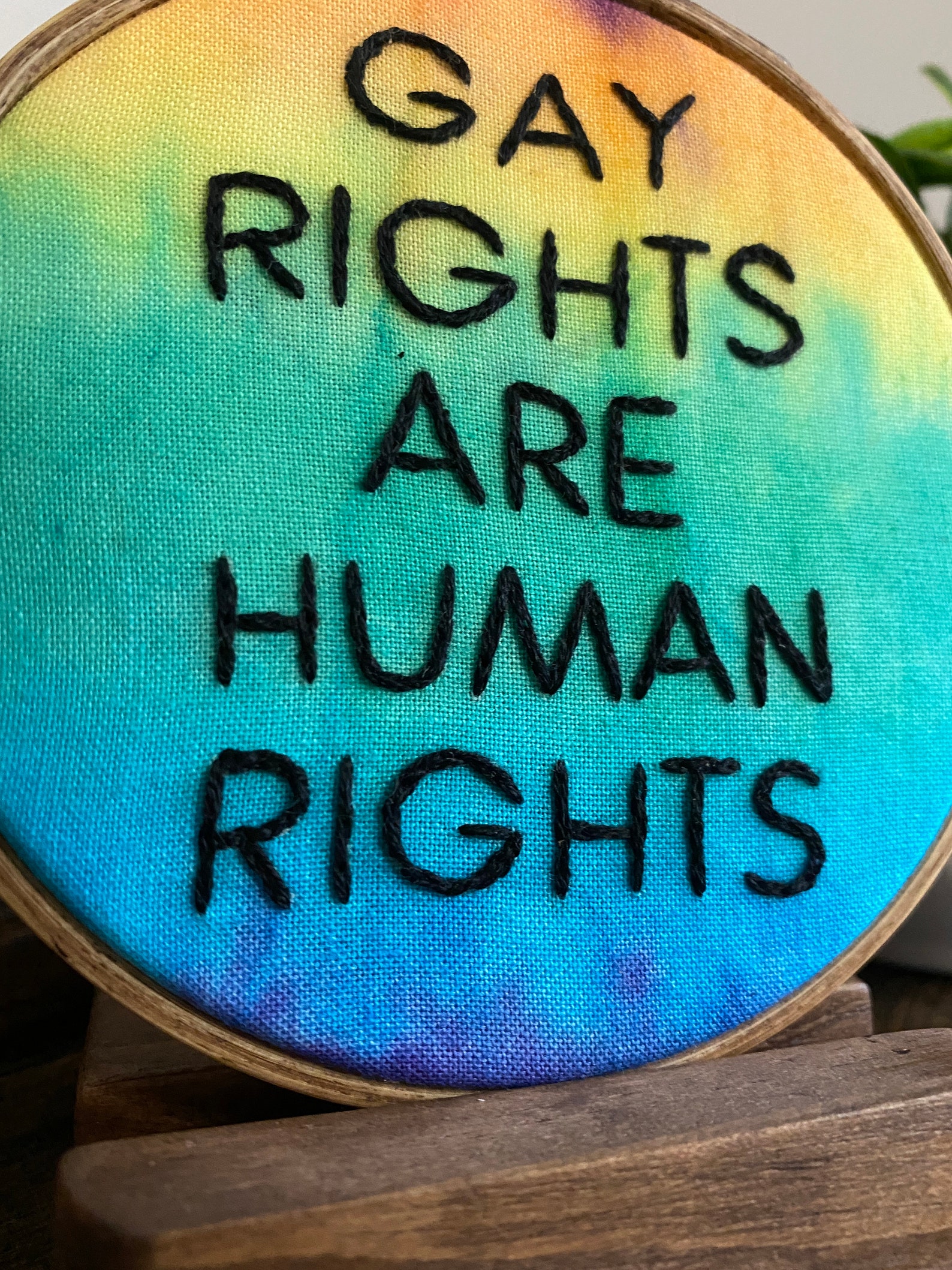 LGBTQ Pride Art Gay Rights Are Human Rights Wall Hanging - Etsy