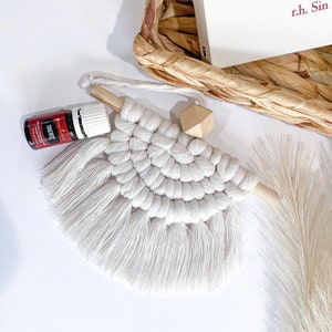 Mini Luna Macrame Wall Hanging, Nursery Room Decor, Small Beaded ...